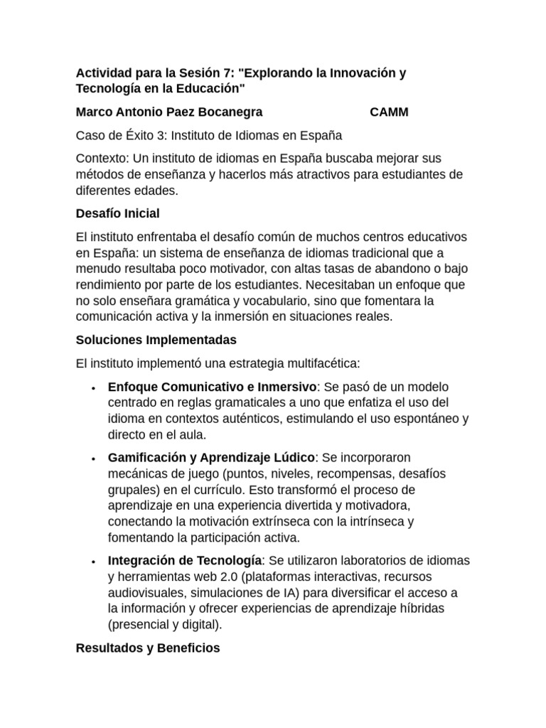 Actividad para La Sesión 7 | PDF | Enseñando | Aprendizaje