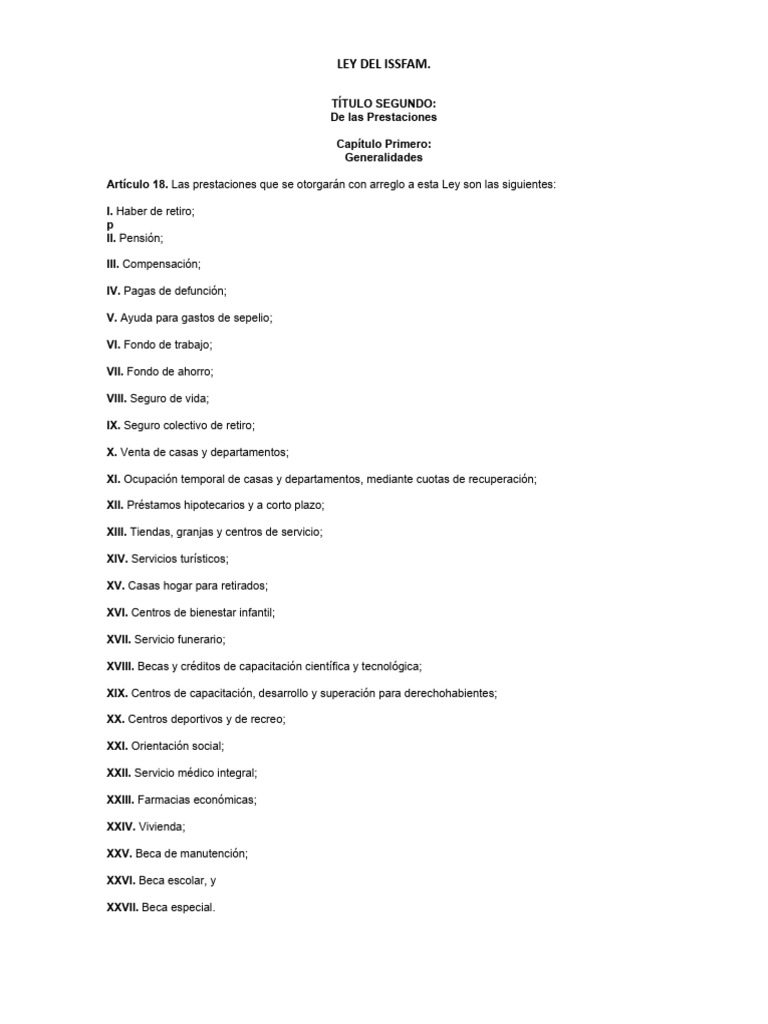 LEY DEL ISSFAM | PDF