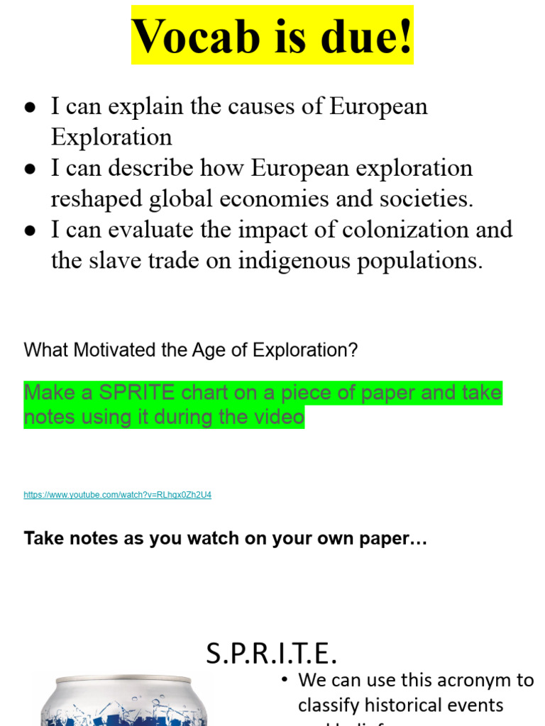 Causes of European Exploration Explained | PDF | Spanish Colonization ...