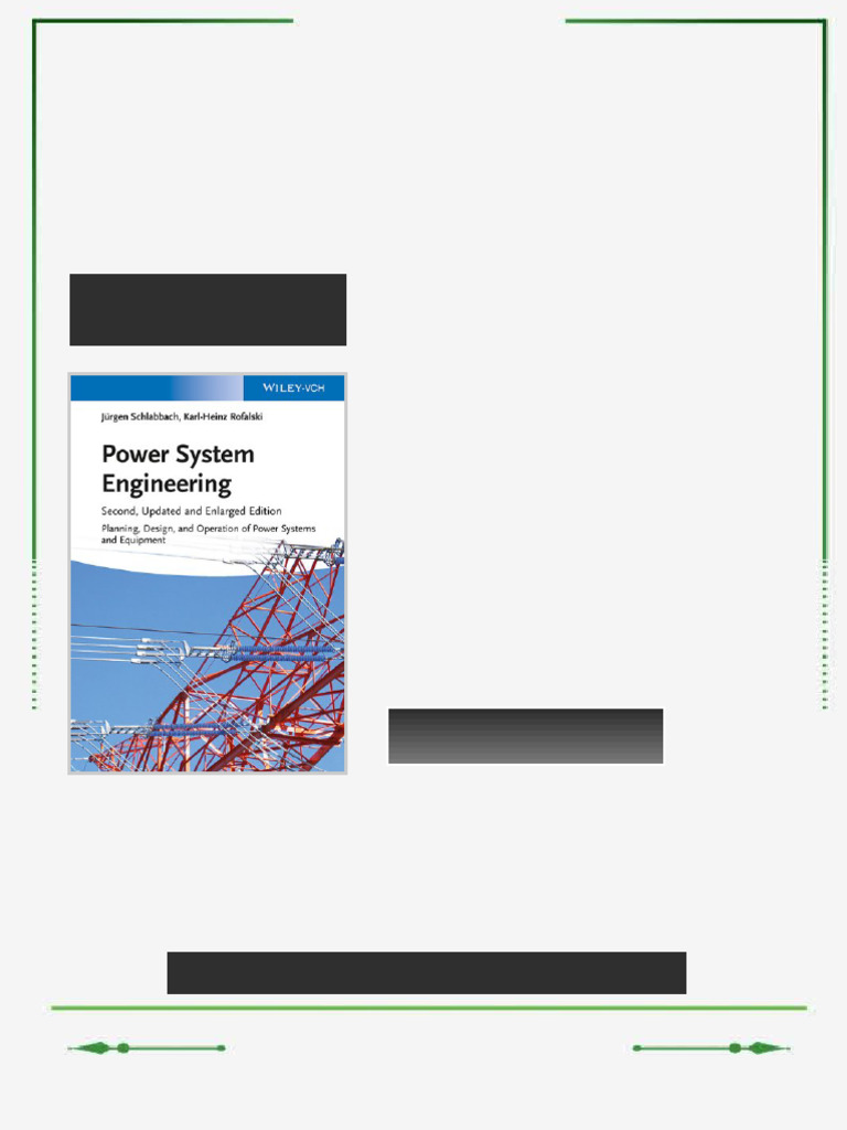 Power System Engineering Planning Design and Operation of Power Systems ...