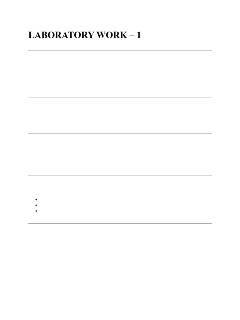 Laboratory Sheet Format | PDF