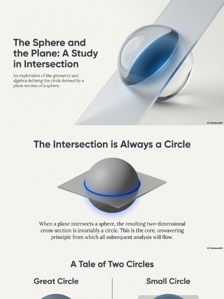 Sphere Plane Intersection Geometry | PDF