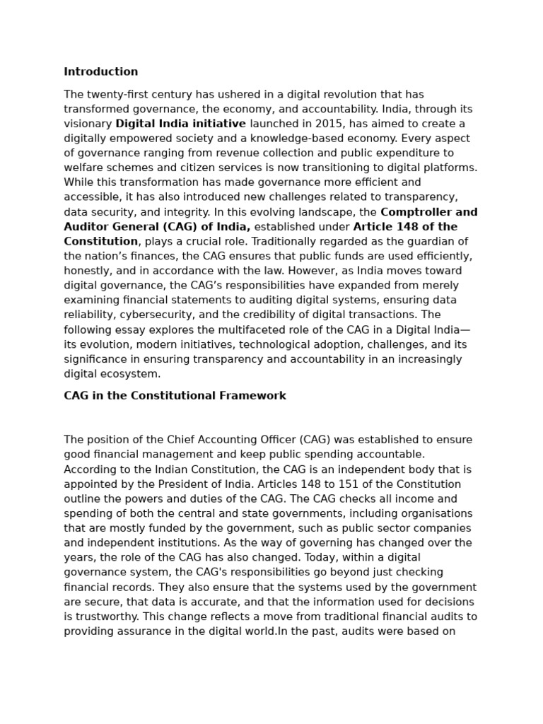 Essay Writing | PDF | Audit | Governance