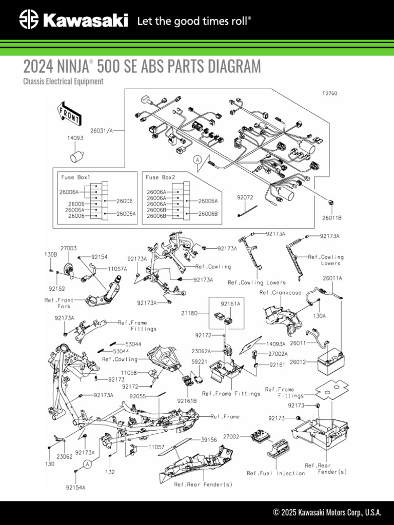 2024 Ninja 500 SE ABS Parts Diagram | PDF | Electronics | Electrical ...