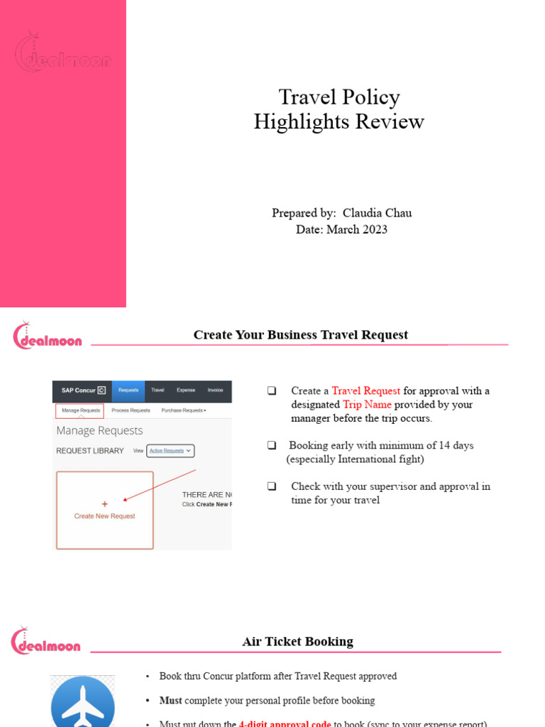 Comprehensive Travel Policy Guide | PDF | Credit Card | Car Rental