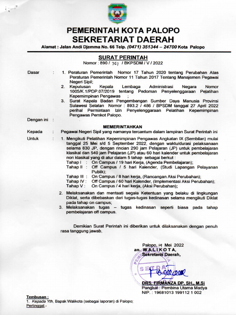 Surat Perintah PKP Ang. IX | PDF