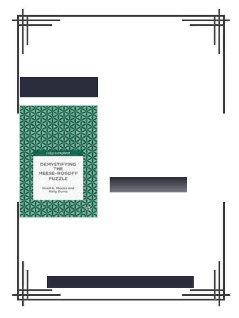 Demystifying The Meese Rogoff Puzzle 1st Edition Imad A. Moosa Ebook ...