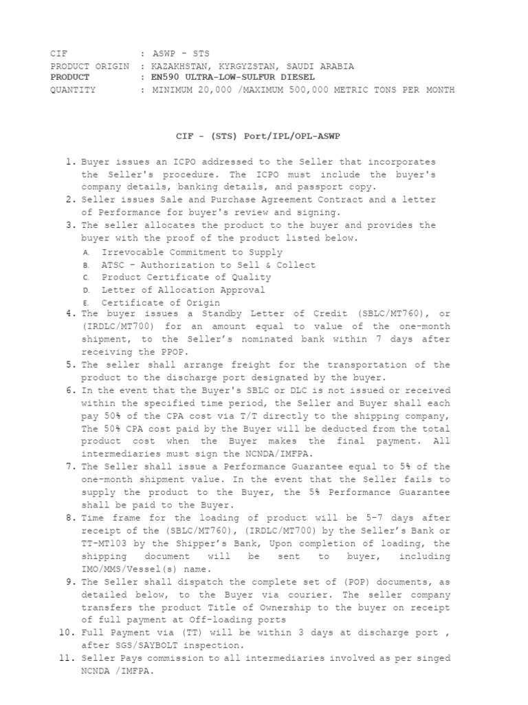 Cif New Procedure-2025 | PDF | Letter Of Credit | Receipt