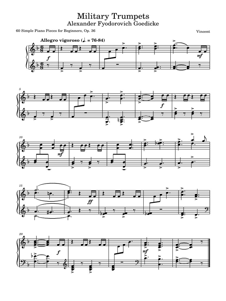 Alexander Goedicke - Military Trumpets | PDF | Musical Compositions ...