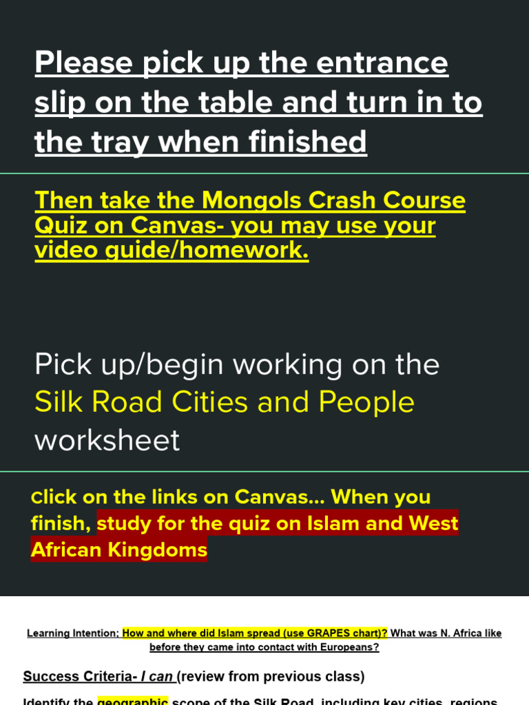 Mongols and Silk Road Study Guide | PDF | Mongol Empire | Genghis Khan