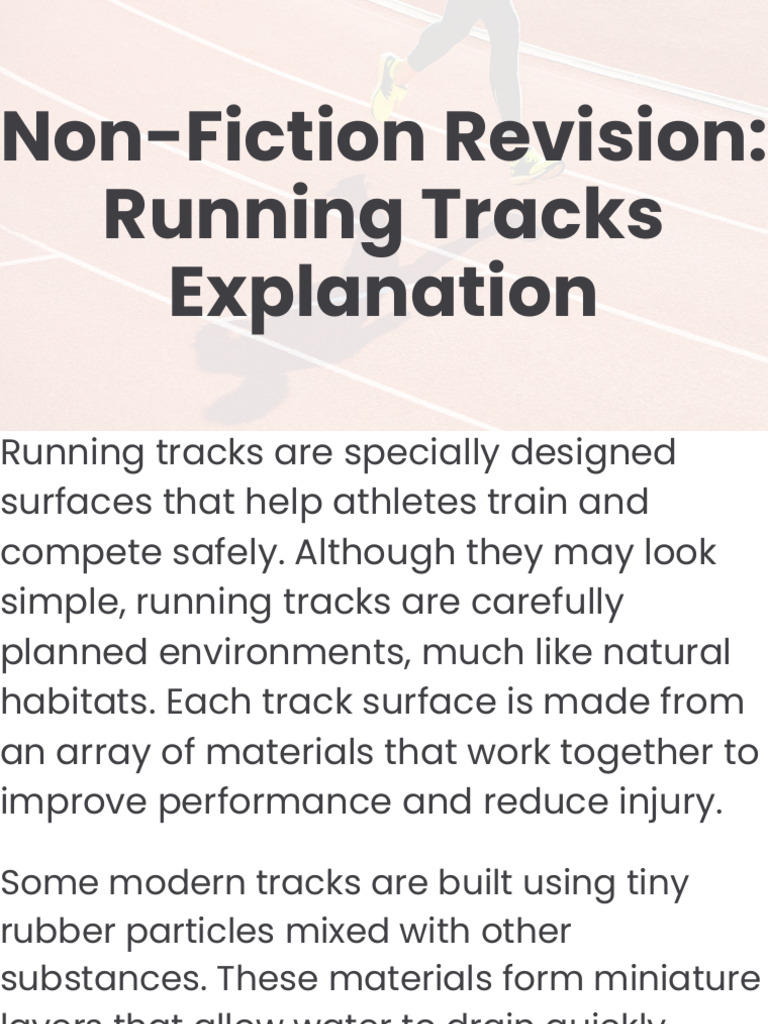Non-Fiction Revision Running Tracks Explanation | PDF | Plankton | Beach