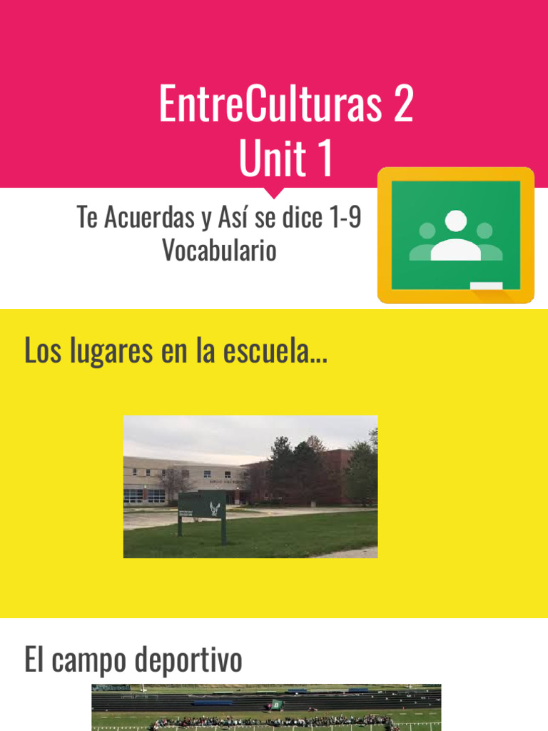 Kleman Copy of EntreCulturas 2 Unit 1 ASD Vocabulario | PDF