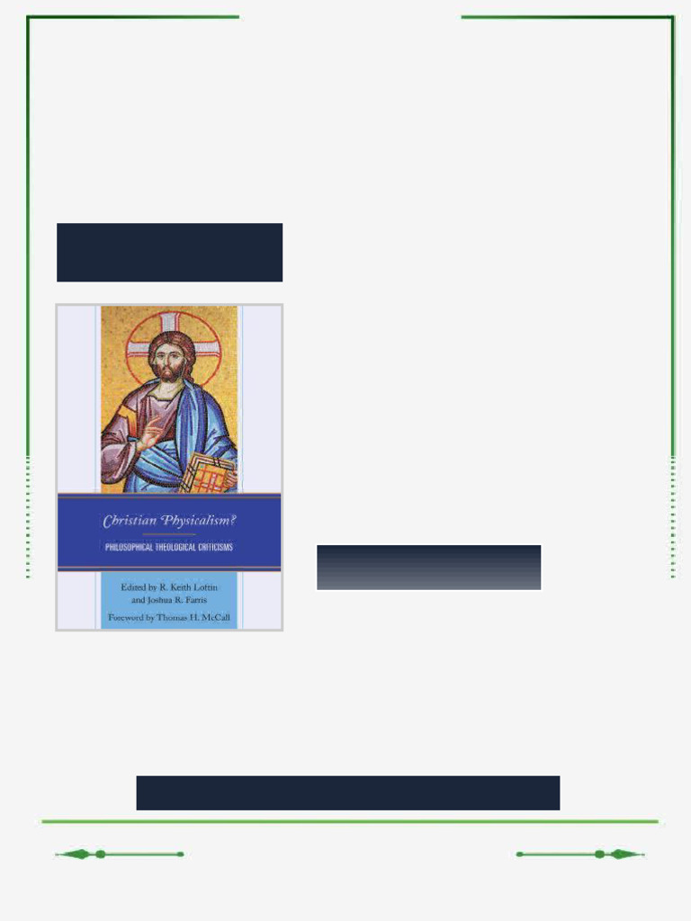 Christian Physicalism Philosophical Theological Criticisms R Keith ...