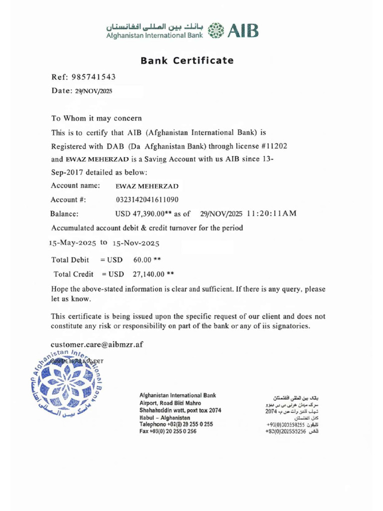 Bank Statment | PDF