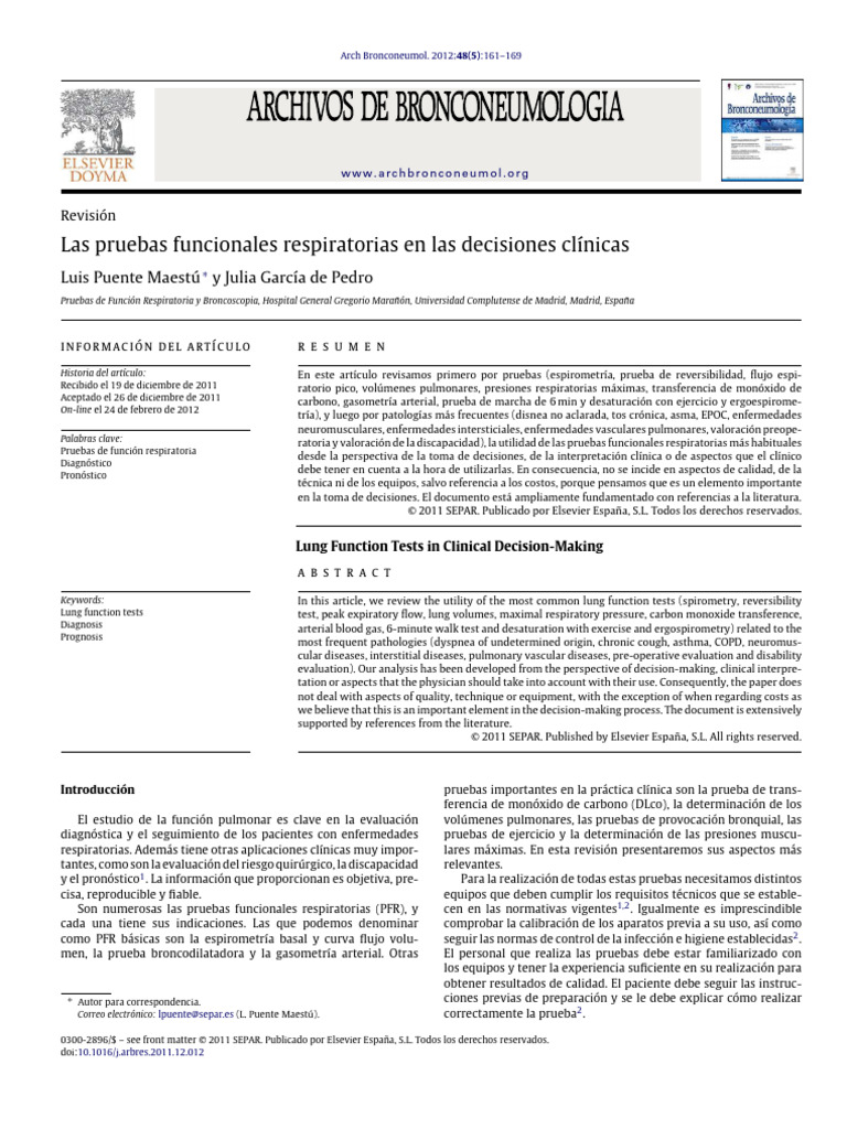 Archivos de Bronconeumonologia.pfp | PDF | Asma | Enfermedad pulmonar ...