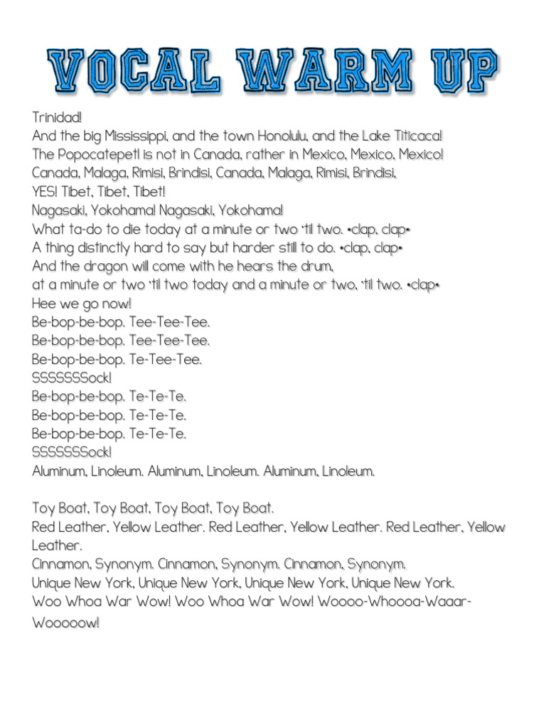 Fun Tongue Twisters and Rhymes | PDF