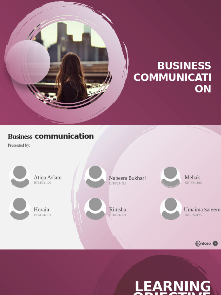 Business Communication presentation | PDF | Communication | Nonverbal ...
