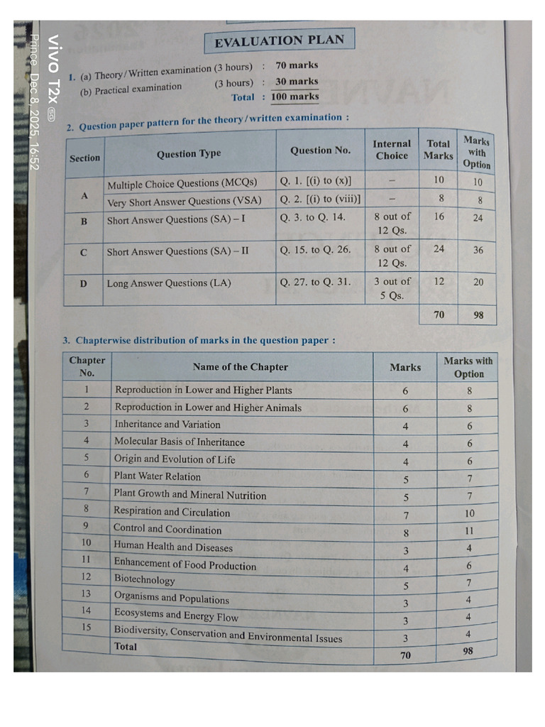 Biology Practice Paper | PDF