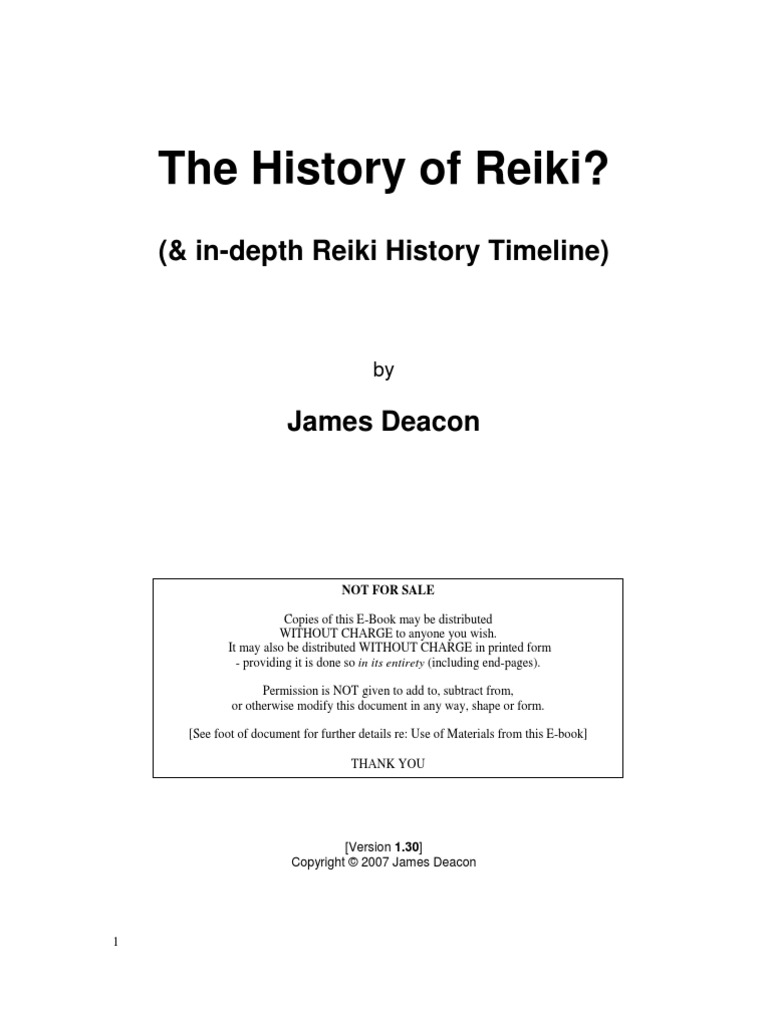 Reiki History Timeline | PDF | Philosophy