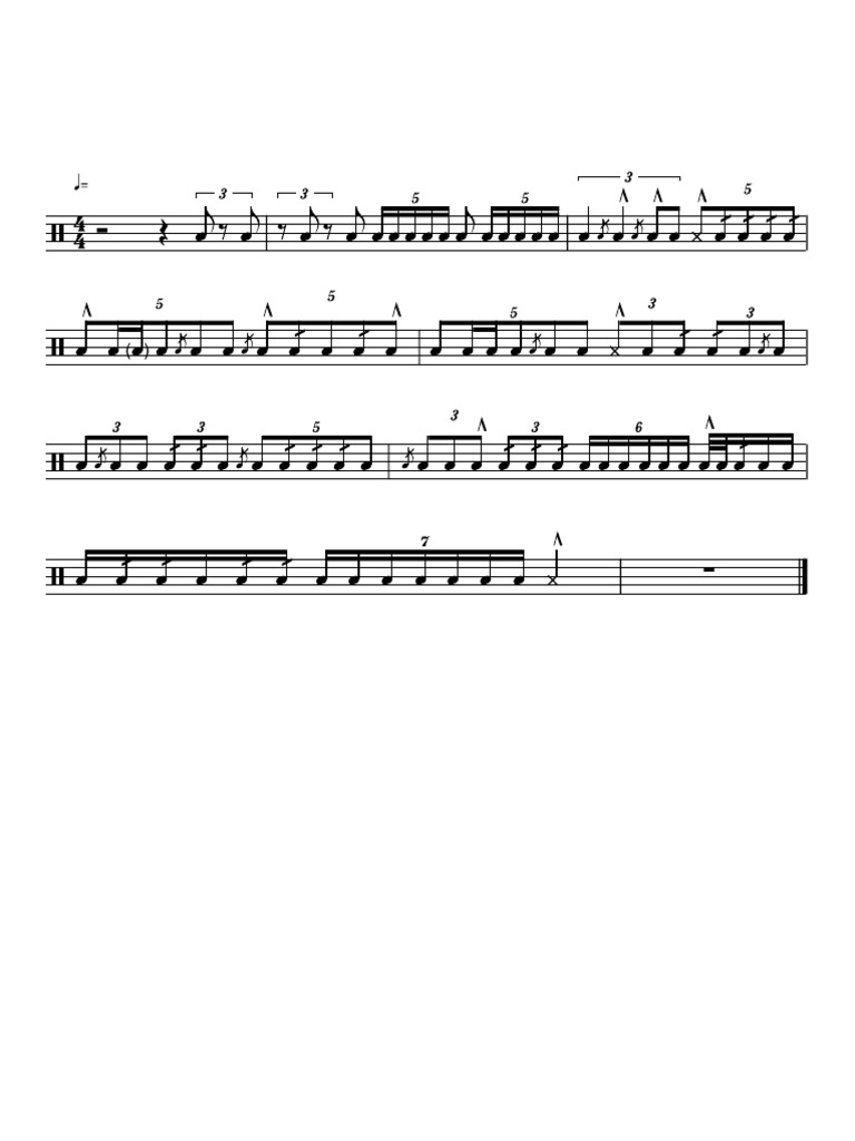 BD 17 Snare Drum Notation Guide | PDF