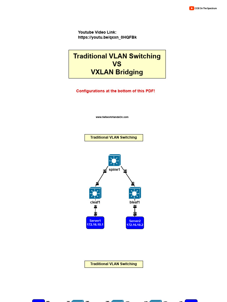 VLAN Switching Vs VXLAN Bridging | PDF