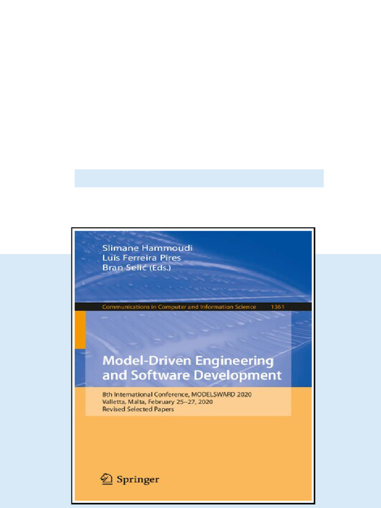 (Ebook) Model-Driven Engineering and Software Development by Slimane ...
