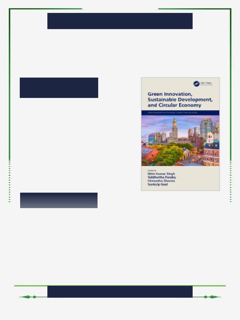 Green Innovation Sustainable Development and Circular Economy 1st ...