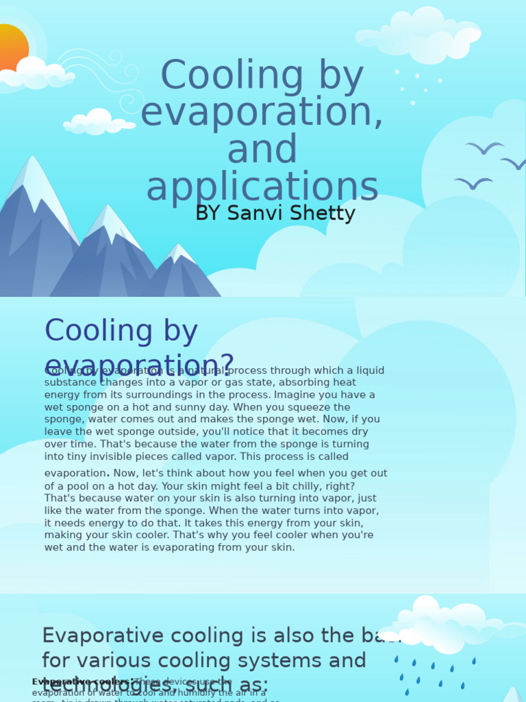 Cooling Down by Evaporation by Sanvi Shetty | PDF | Evaporation | Humidity