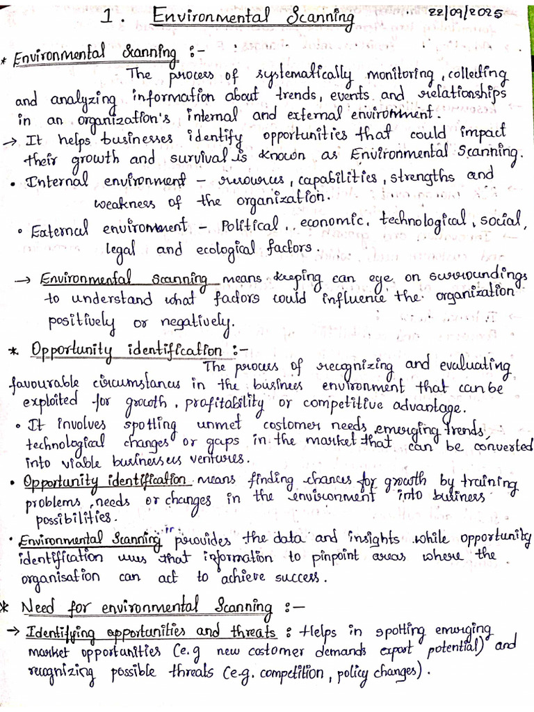 1.Environmental Scanning | PDF