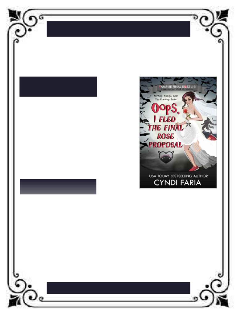 Oops I Fled the Final Rose Proposa Vampire Final Rose 7 1st Edition Cyndi Faria eBook 2025 re ...