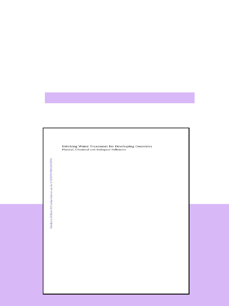 Drinking Water Treatment For Developing Countries Physical Chemical And ...