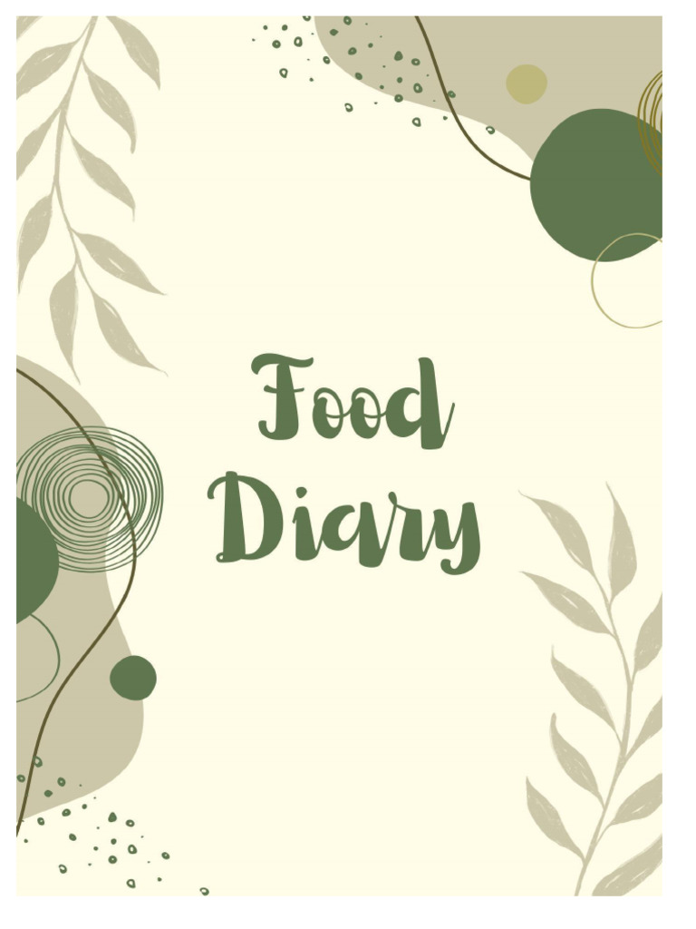 7 Day-Food Diary | PDF