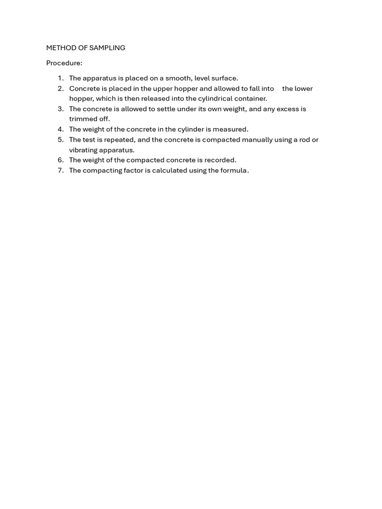 Concrete Sampling and Testing Method | PDF