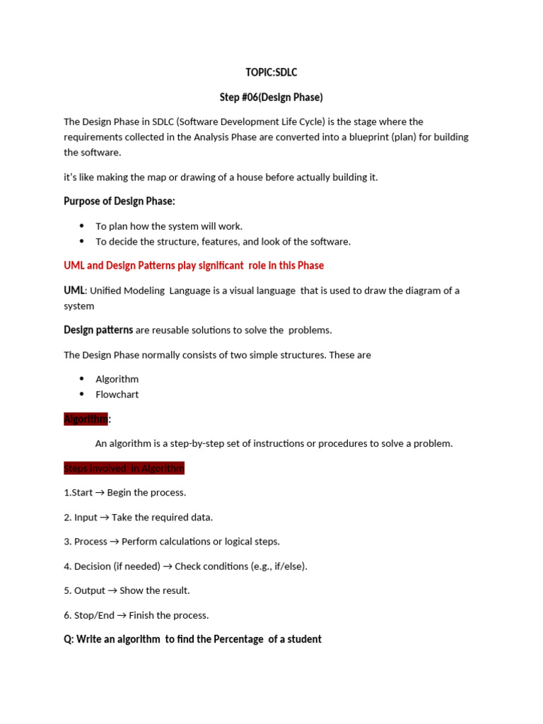 Design Phase in SDLC Explained | PDF
