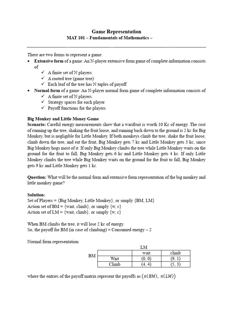 9 10 Game Representation | PDF | Play (Activity) | Mathematical And ...