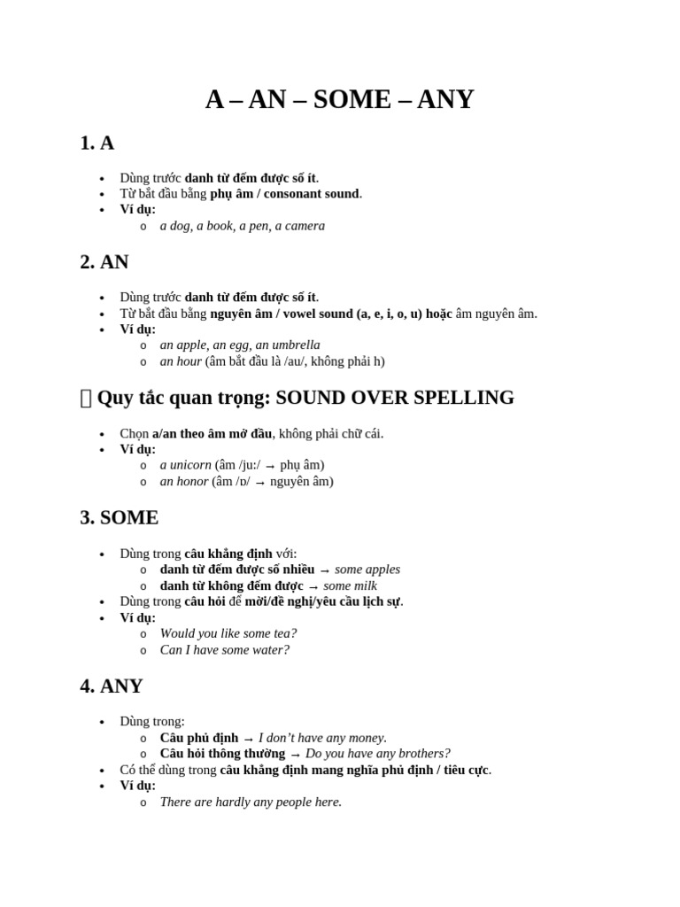 A An Any Some | PDF