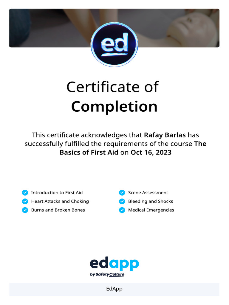 Rafay Barlas- The Basics of First Aid | PDF