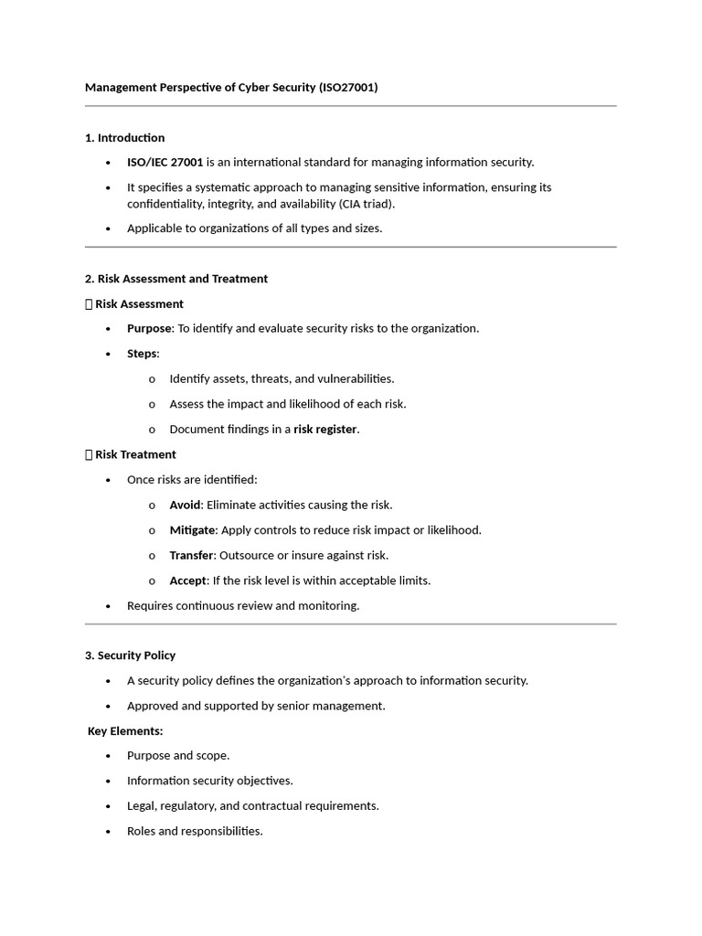 Unit 7 Cyber Security Notes | PDF