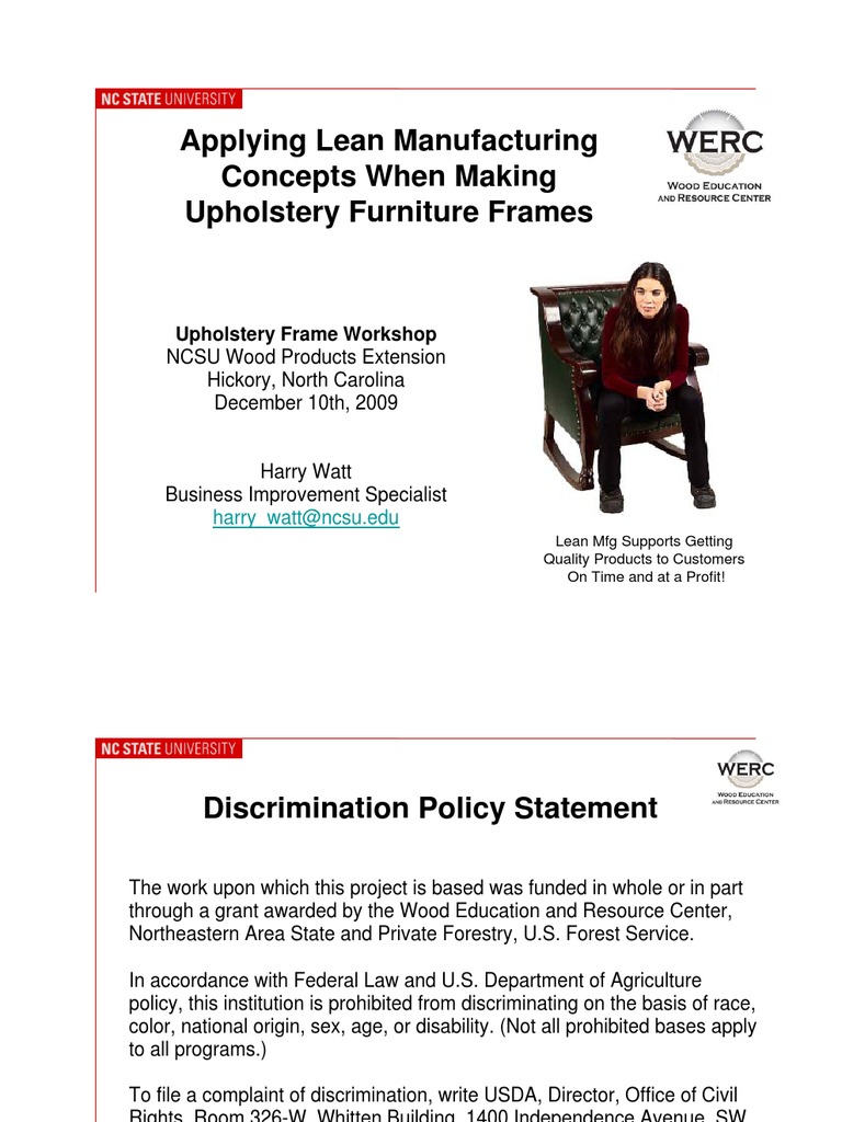 53-Lean Manufacturing Implementation For Upholstery Frames | PDF ...