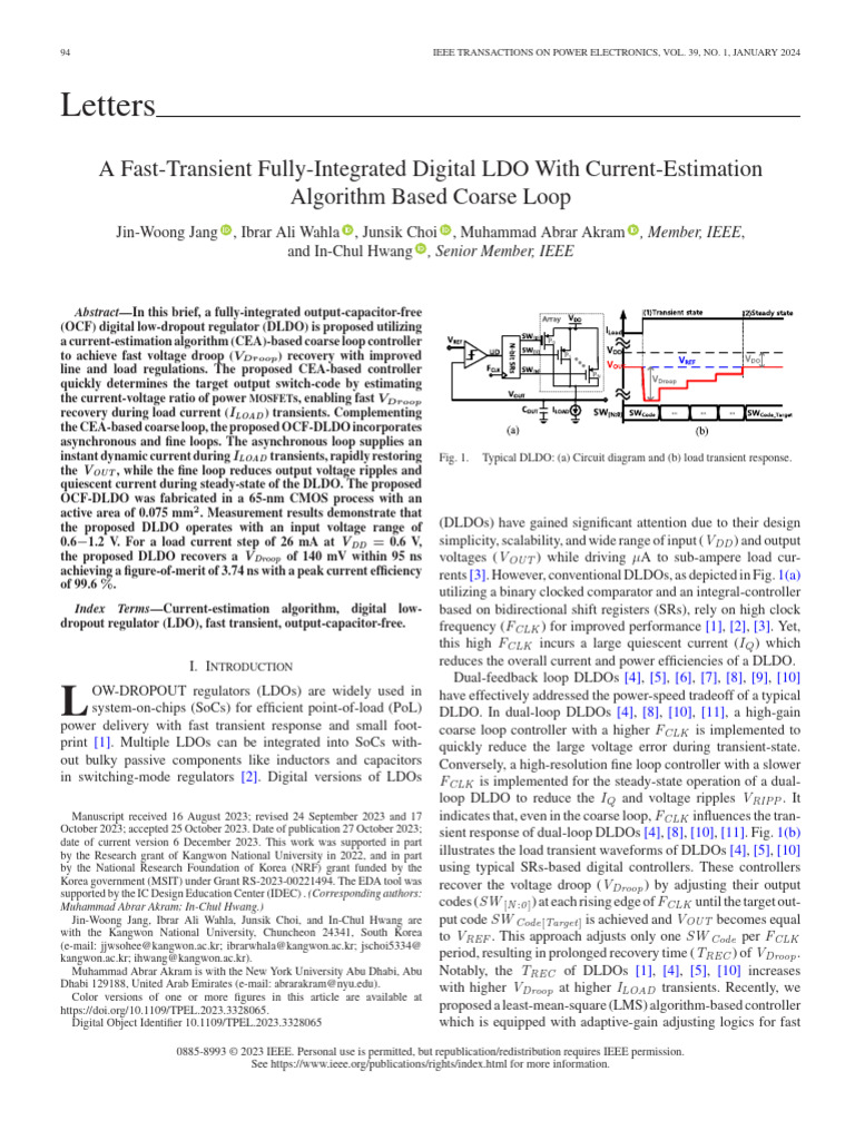 Fast-Transient Digital LDO Design | PDF | Electronic Circuits ...
