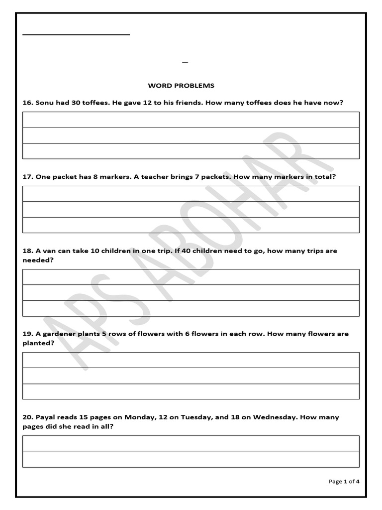 Worksheet Abhiyas 3 | PDF