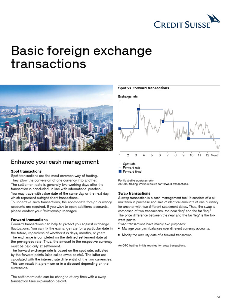 Understanding Spot and Forward Transactions | PDF | Swap (Finance ...