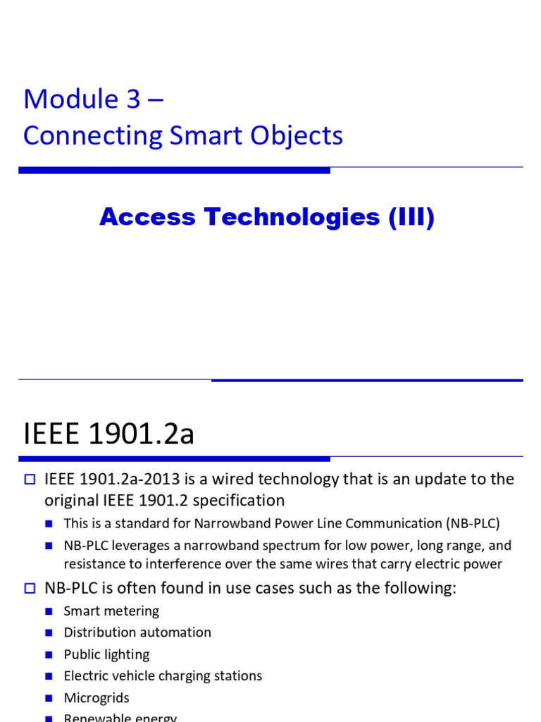 IEEE 1901.2a: NB-PLC Overview | PDF | Electrical Engineering ...