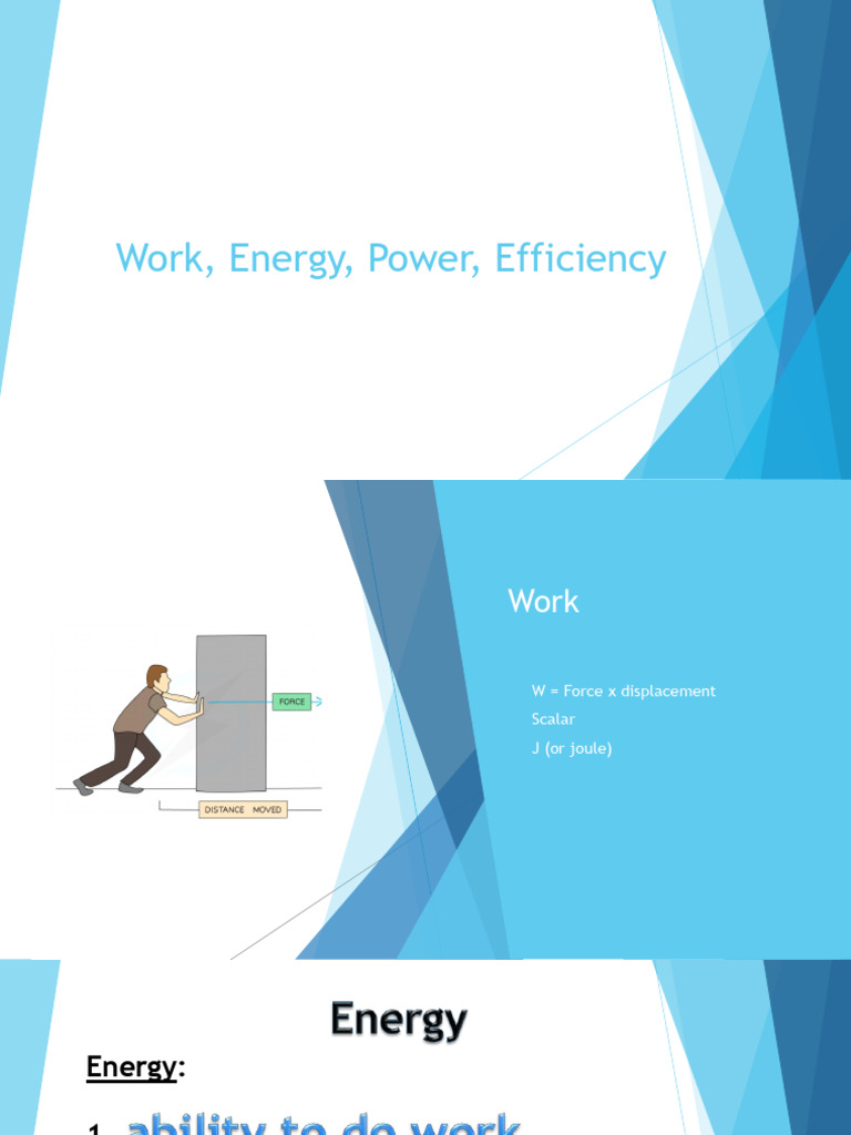 Work Energy Power 1 | PDF | Power (Physics) | Potential Energy