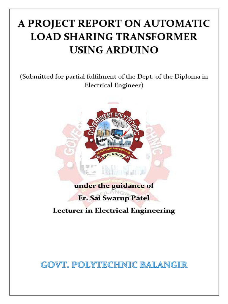 Automatic Load Sharing Transformer Project | PDF | Transformer | Relay