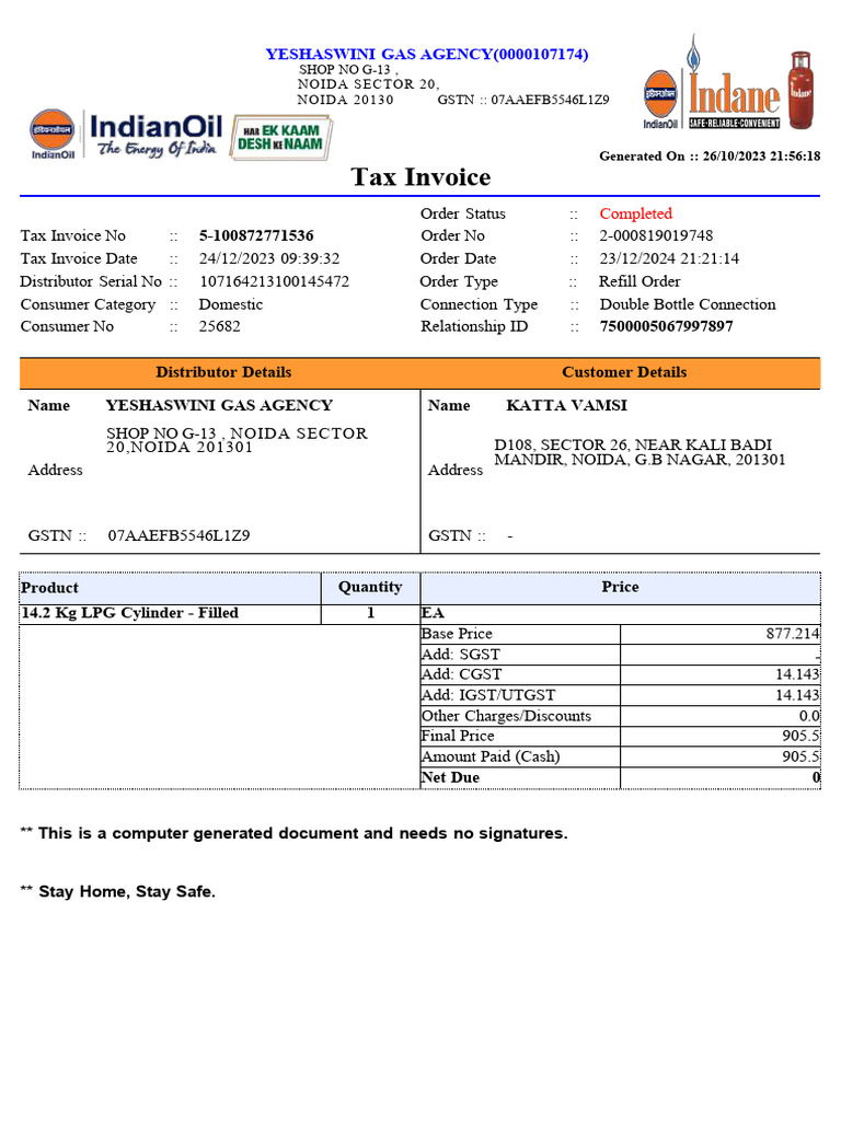 696579670-510046472-gas-bill | PDF | Invoice