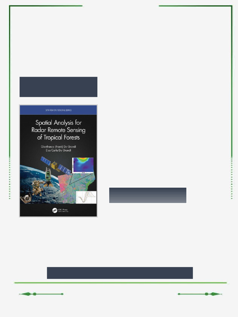 Spatial Analysis for Radar Remote Sensing of Tropical Forests 1st ...