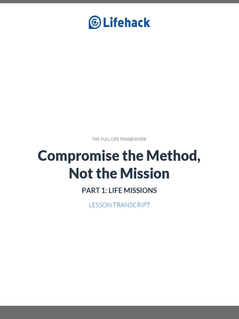 Life Missions: Discover Your Purpose | PDF | Social Psychology ...