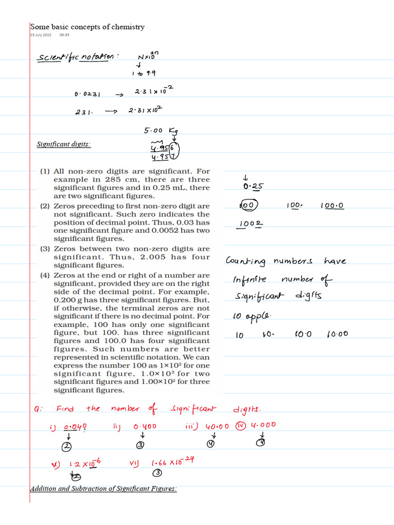 Chemistry: Significant Figures & Laws | PDF