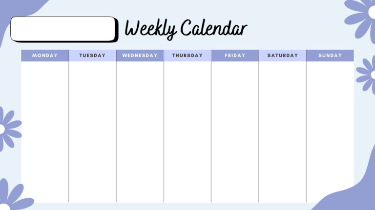 Purple Blue Cute Weekly Calendar.pdf | PDF
